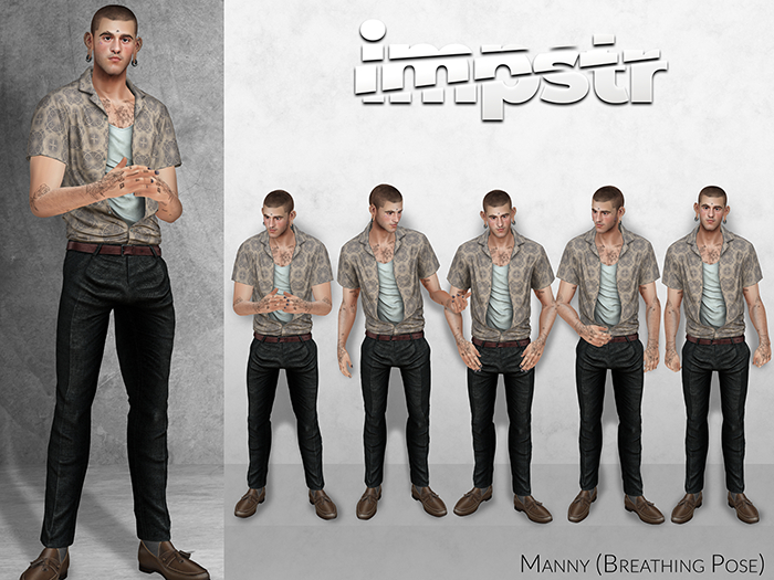 Second Life Marketplace - IMPSTR - Manny Pose Set (Breathing)